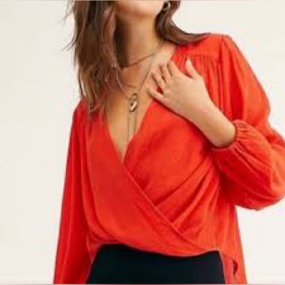 Free People | Tops | Free Peopledropped Cross Front Blouse | Poshmark